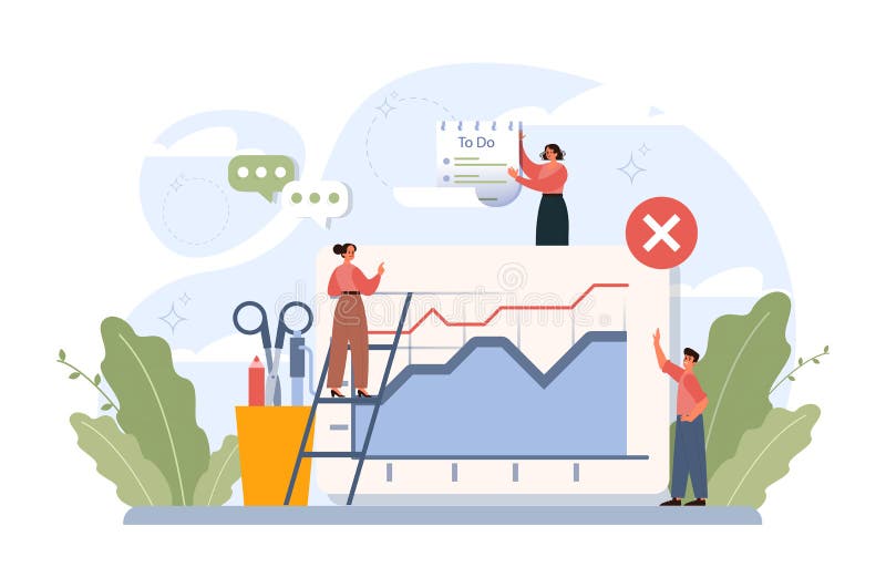 Productivity Concept. Employee Job Performance Efficiency Stock Vector ...