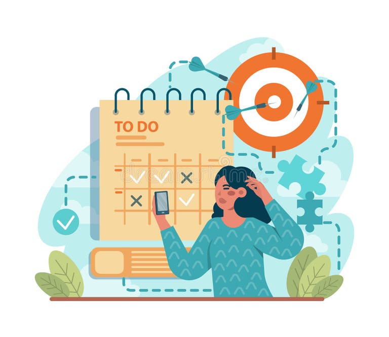 Productivity Concept. Employee Job Performance Efficiency Stock Vector ...