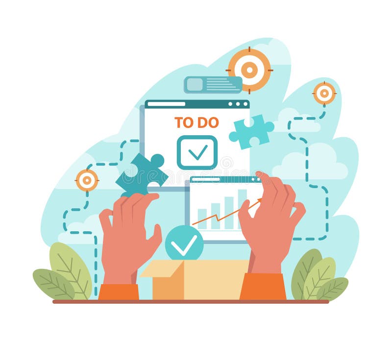 Productivity Concept. Employee Job Performance Efficiency Stock Vector ...