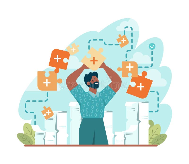 Productivity Concept. Employee Job Performance Efficiency Stock Vector ...