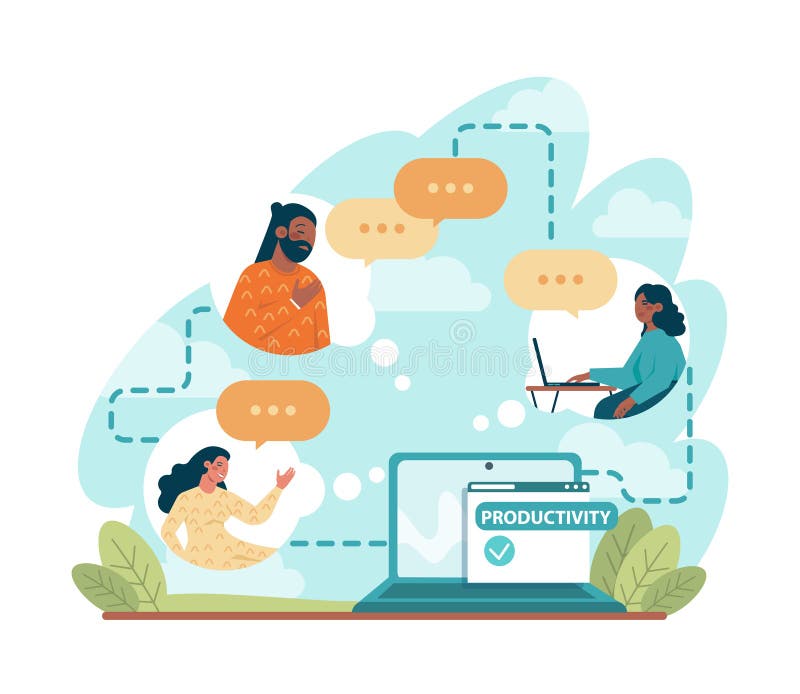 Productivity Concept. Employee Job Performance Efficiency Stock Vector ...