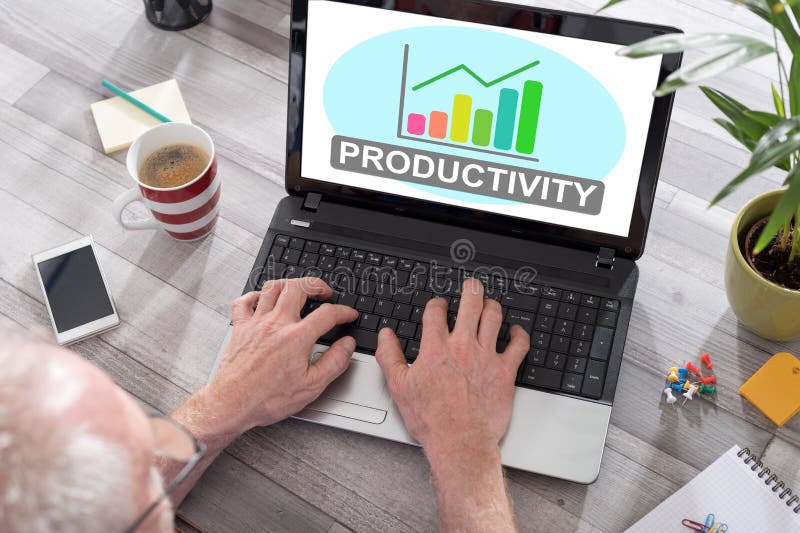 Productivity Concept on a Laptop Screen Stock Image - Image of goal ...