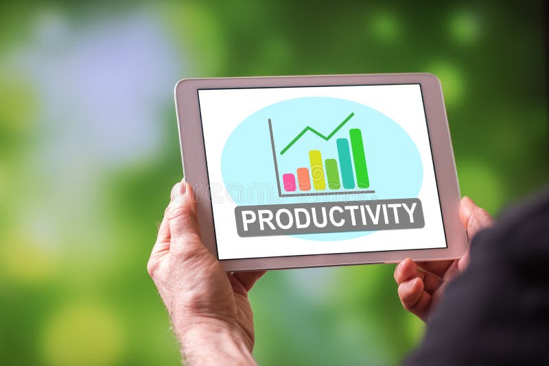 Productivity Concept on a Tablet Stock Photo - Image of increase, word ...