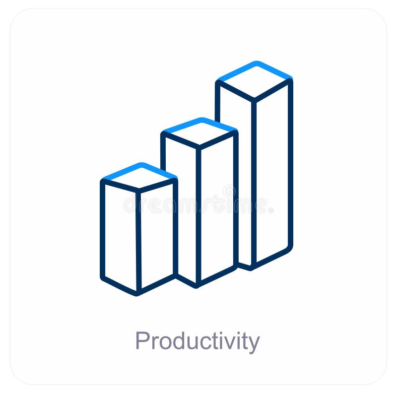 Productivity and Diagram Icon Concept Stock Illustration - Illustration ...