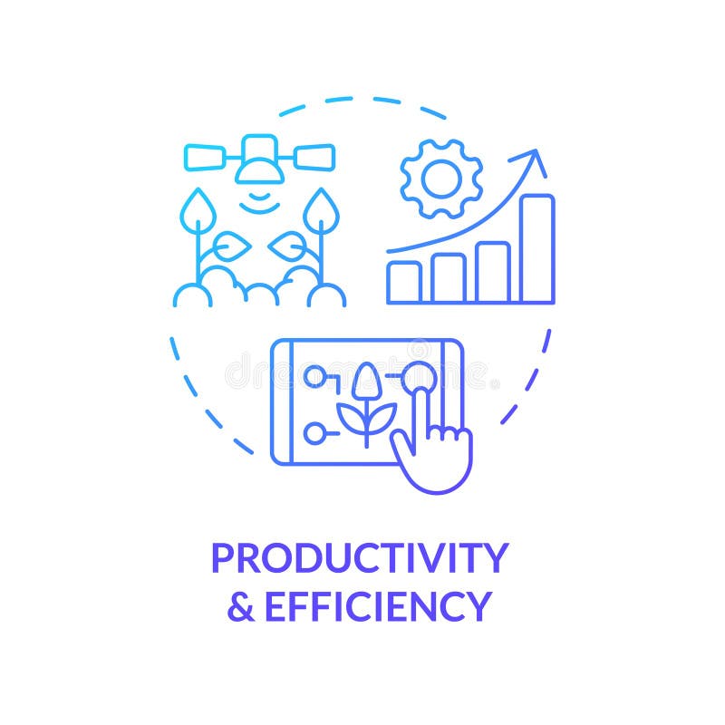 Productivity and Efficiency Blue Gradient Concept Icon Stock Vector ... Productivity and Efficiency Blue Gradient Concept Icon Stock Vector ...