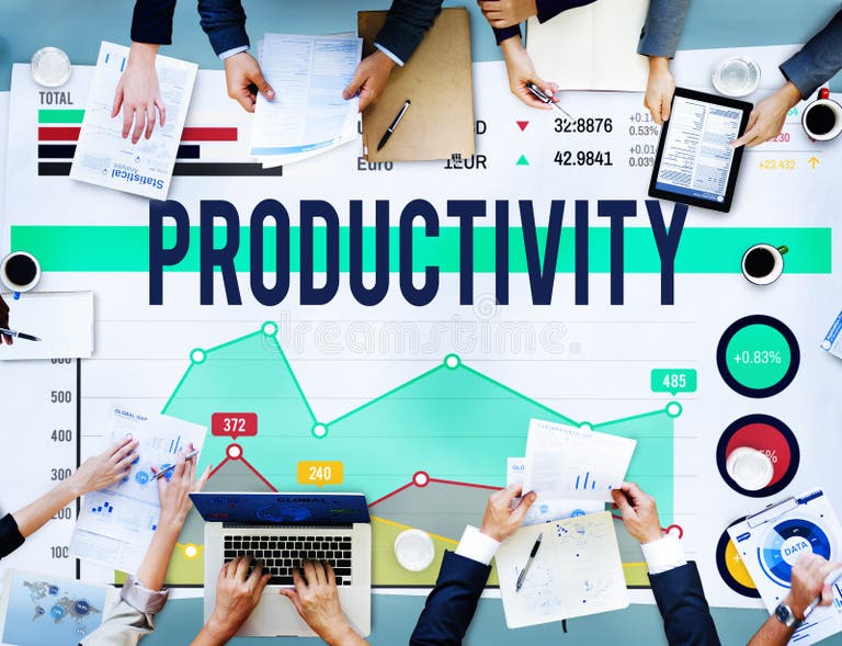 Productivity Efficiency Figures Work Flow Concept Stock Image - Image ...
