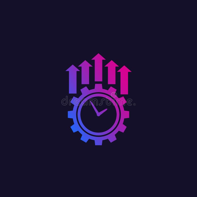 Productivity and Efficiency Growth, Vector Icon Stock Vector ...