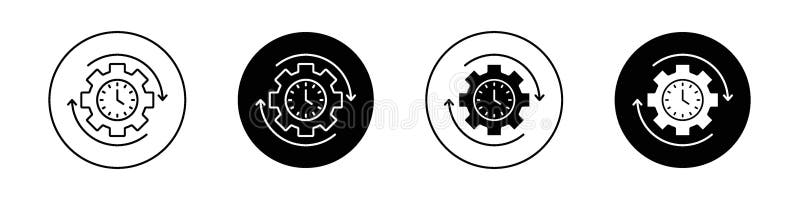 Productivity and Efficiency Icon Stock Vector - Illustration of line ...