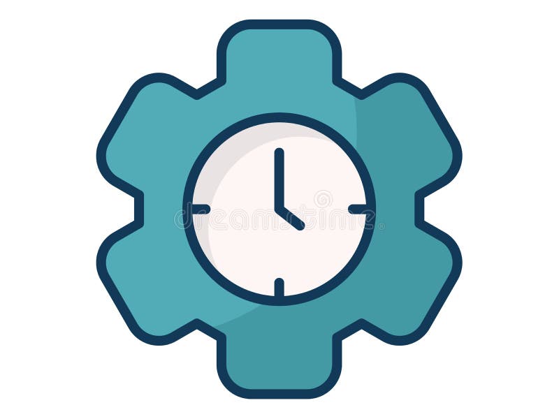 Productivity Efficiency Working Time Single Isolated Icon with Filled ...
