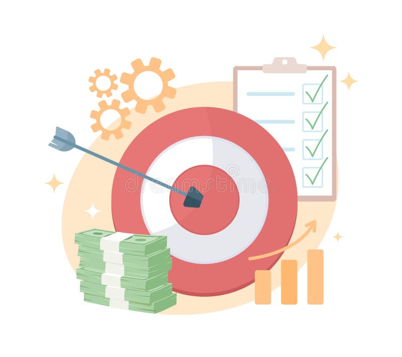 Productivity Flat Concept Vector Illustration Stock Vector ...