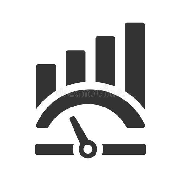 Productivity Graph Icon stock vector. Illustration of performance ...