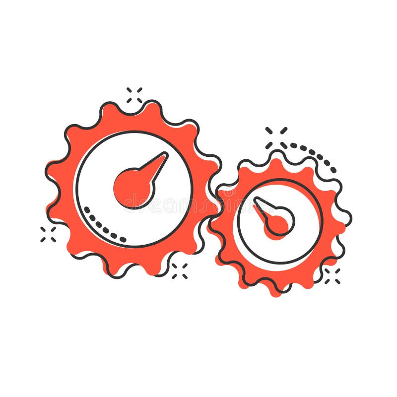 Productivity Icon in Comic Style. Process Strategy Cartoon Vector ...
