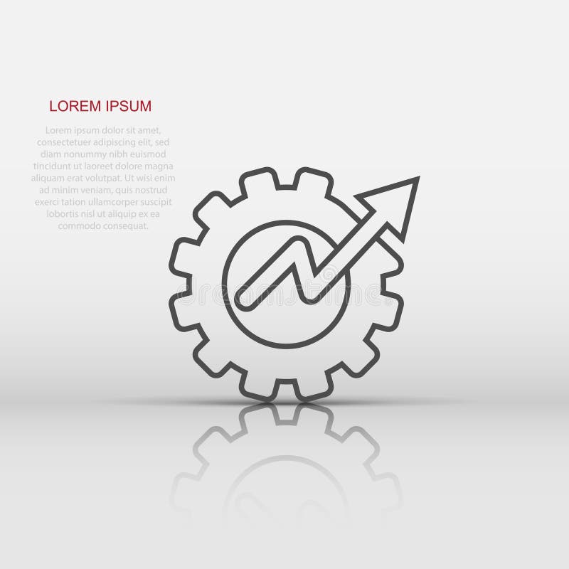 Productivity Icon in Flat Style. Process Strategy Vector Illustration ...