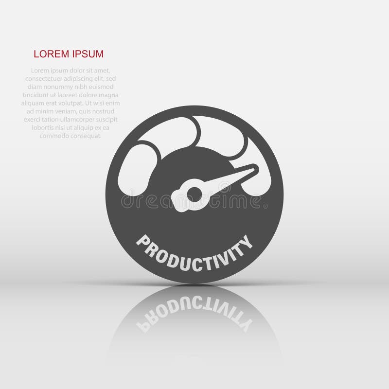 Productivity Icon in Flat Style. Process Strategy Vector Illustration ...