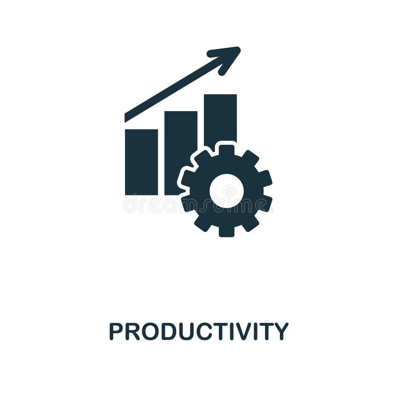 Productivity Icon Monochrome Style Icon Design From Project Management