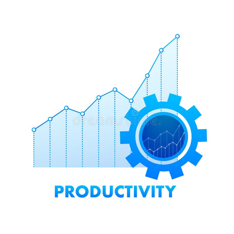 Productivity Icon, Process Strategy. Growing Graph. Vector Stock ...