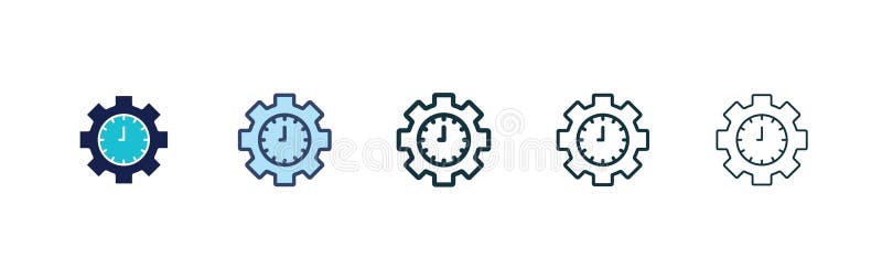 Productivity Icon Vector Set on White Background Stock Vector ...
