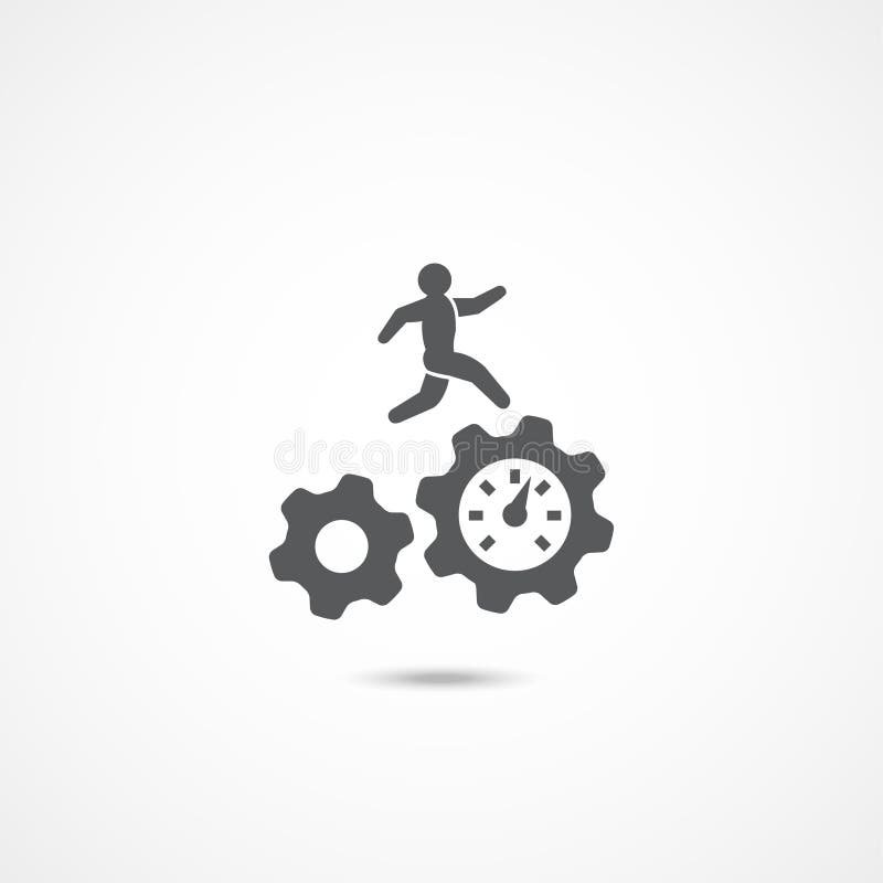 Productivity icon on white stock vector. Illustration of control ...
