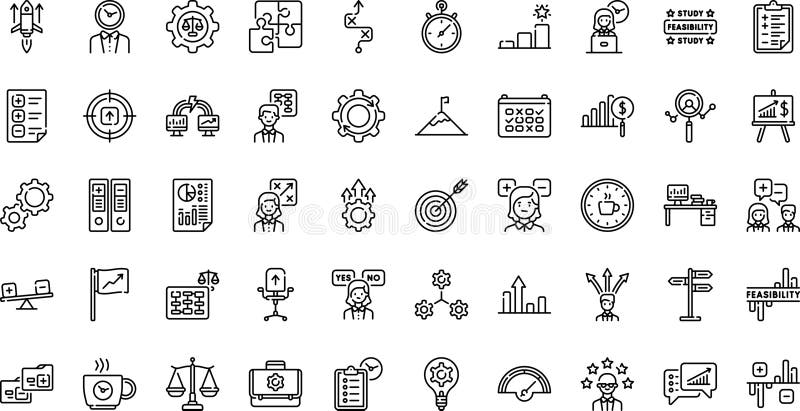Productivity Icons High-Quality Vector Icons Collection with Editable ...