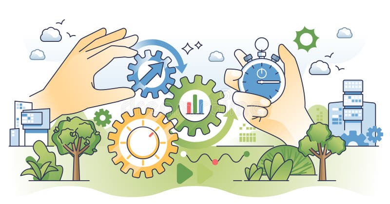 Productivity Improvement for High Work Efficiency Outline Hands Concept ... Productivity Improvement for High Work Efficiency Outline Hands Concept ...