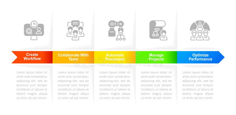 Productivity Infographic Chart Design Template Stock Illustration ...