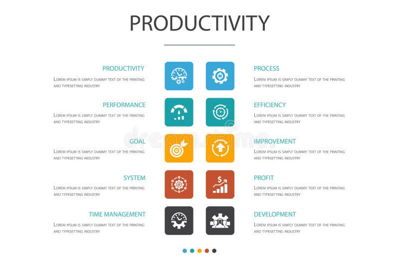 Productivity Infographic 10 Option Stock Vector - Illustration of ...