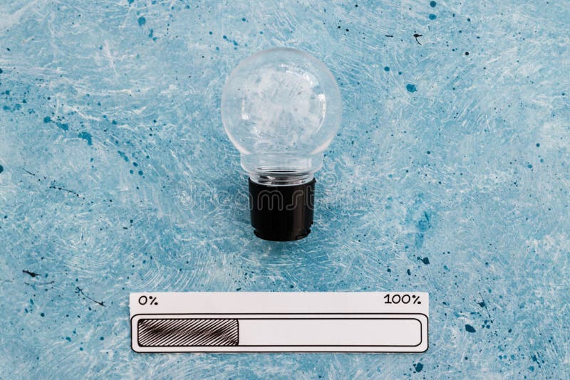 Productivity and Innovation, Idea Light Bulb with Progress Bar Beneath ...