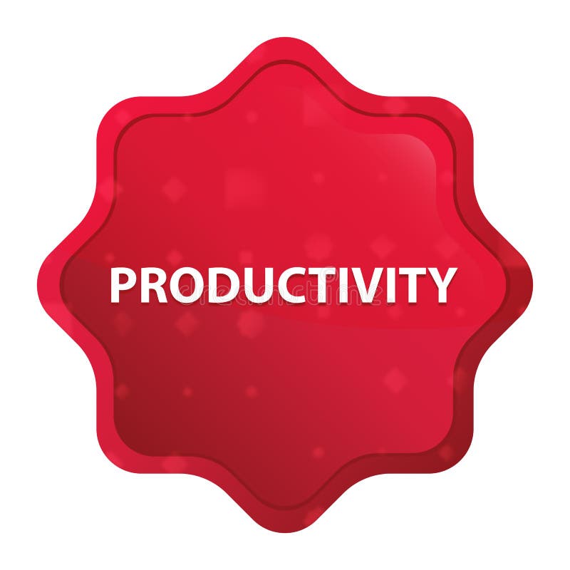 Productivity Misty Rose Red Starburst Sticker Button Stock Illustration ...