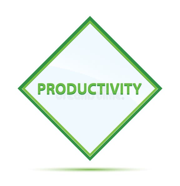 Productivity Modern Abstract Green Diamond Button Stock Illustration ...