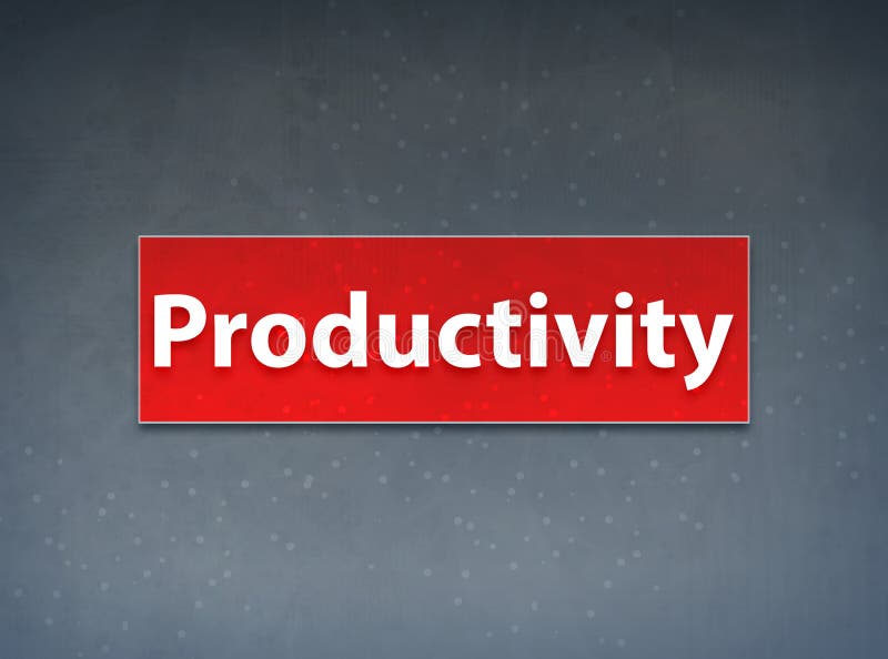 Productivity Red Banner Abstract Background Stock Illustration ...