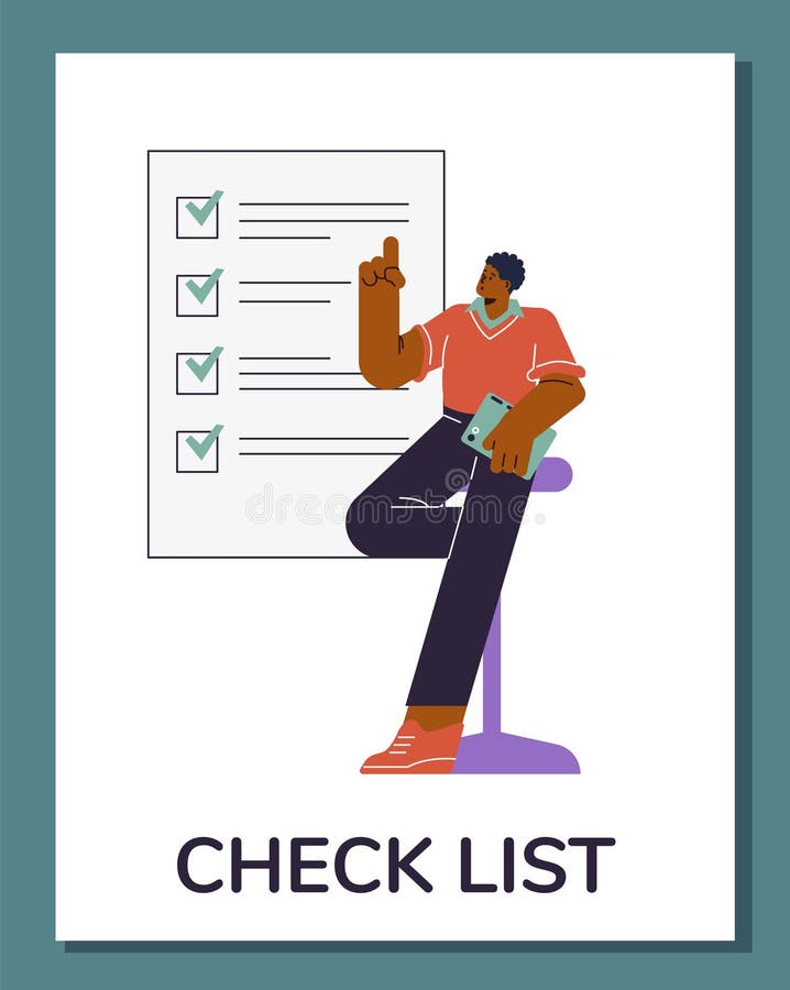 Productivity Checklist Yellow Stock Illustration - Illustration of ...
