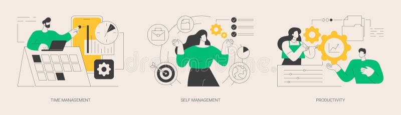 Productivity Software Abstract Concept Vector Illustrations. Stock ...