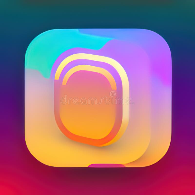 Productivity Software App Style Icon. Generative AI. Stock Illustration ...