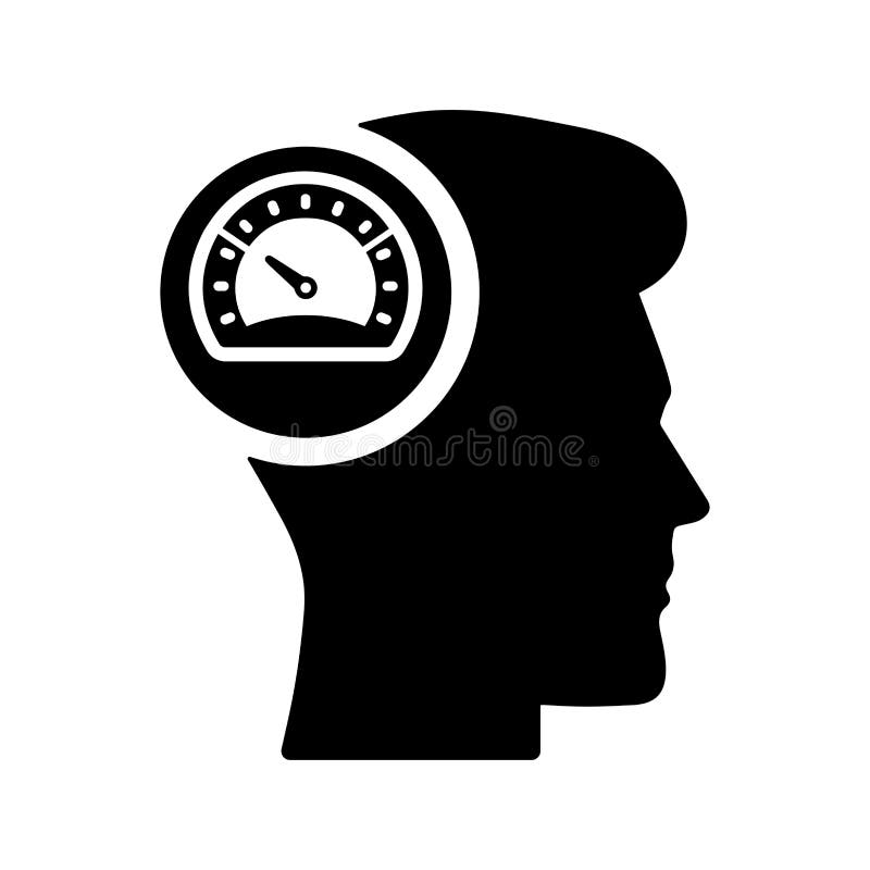 Speedometer, Productivity Icon Stock Illustration - Illustration of ...