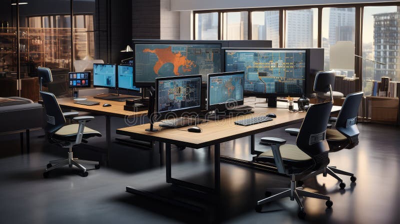 Productivity table office stock illustration. Illustration of planning ...