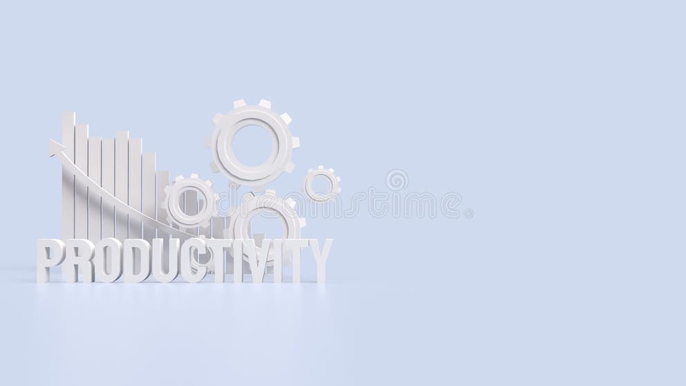 The Productivity Text for Business Concept 3d Rendering Stock ...