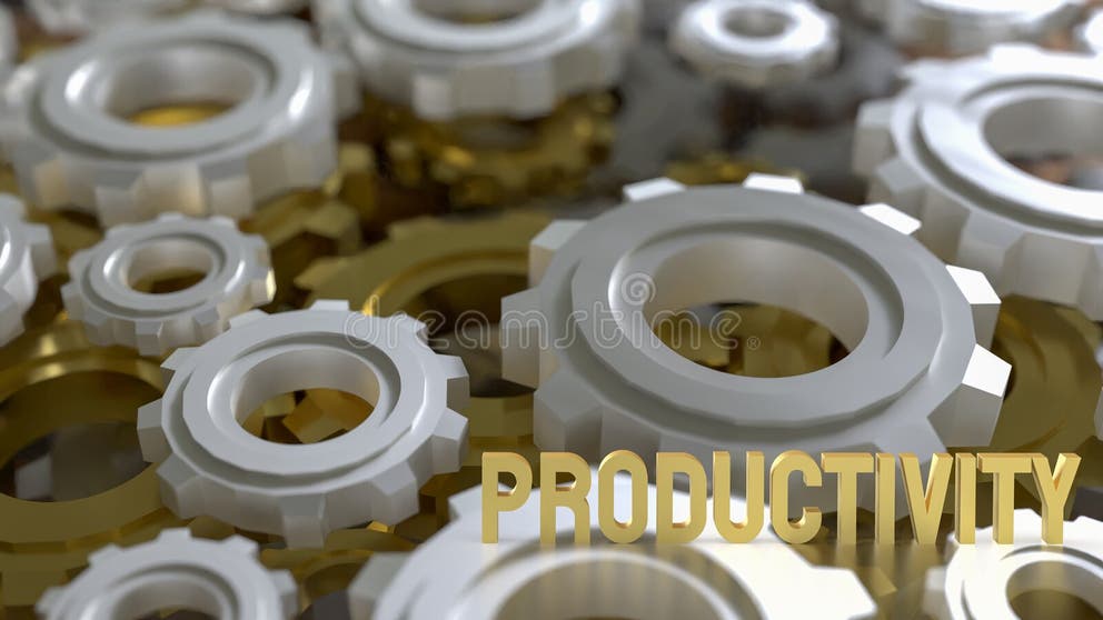 The Productivity Text for Business Concept 3d Rendering Stock ...