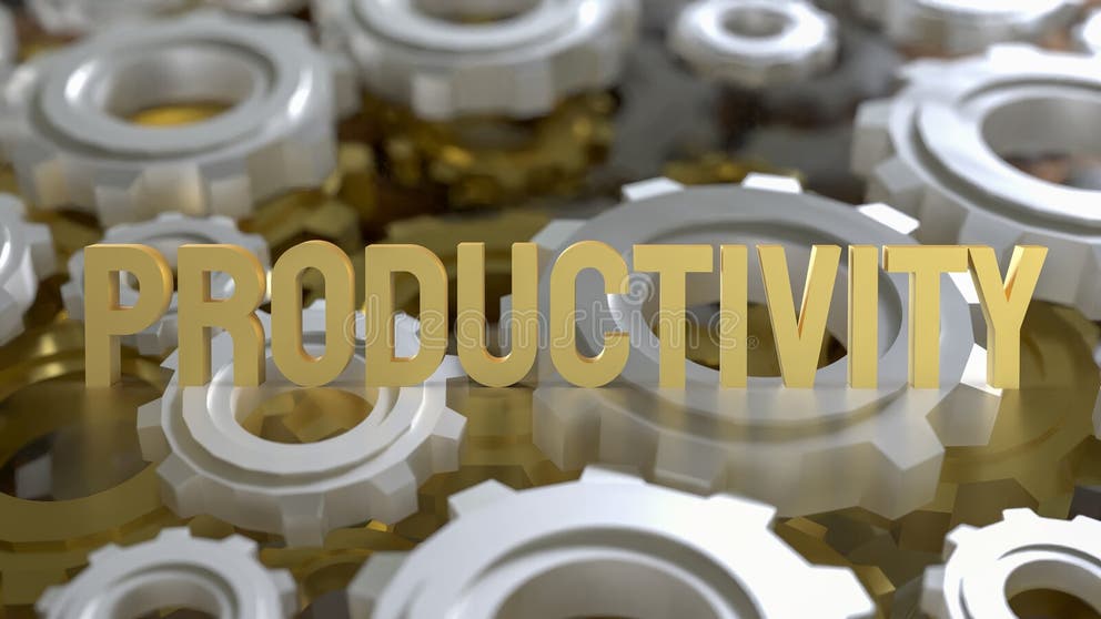 The Productivity Text for Business Concept 3d Rendering Stock ...