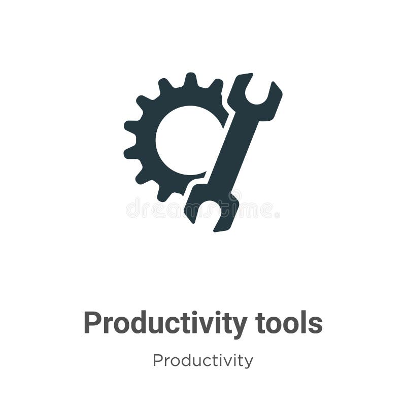 Productivity Tools Icon on White Background. Simple Element ...