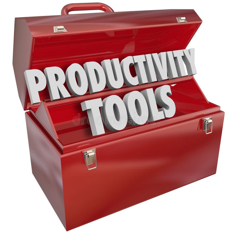 Productivity Tools Words Toolbox Efficient Working Skills Knowledge ...