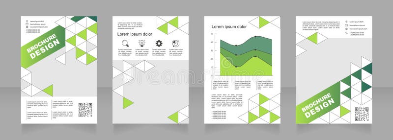 Productivity Tools for Work Gradient Blank Brochure Design Stock Vector ...