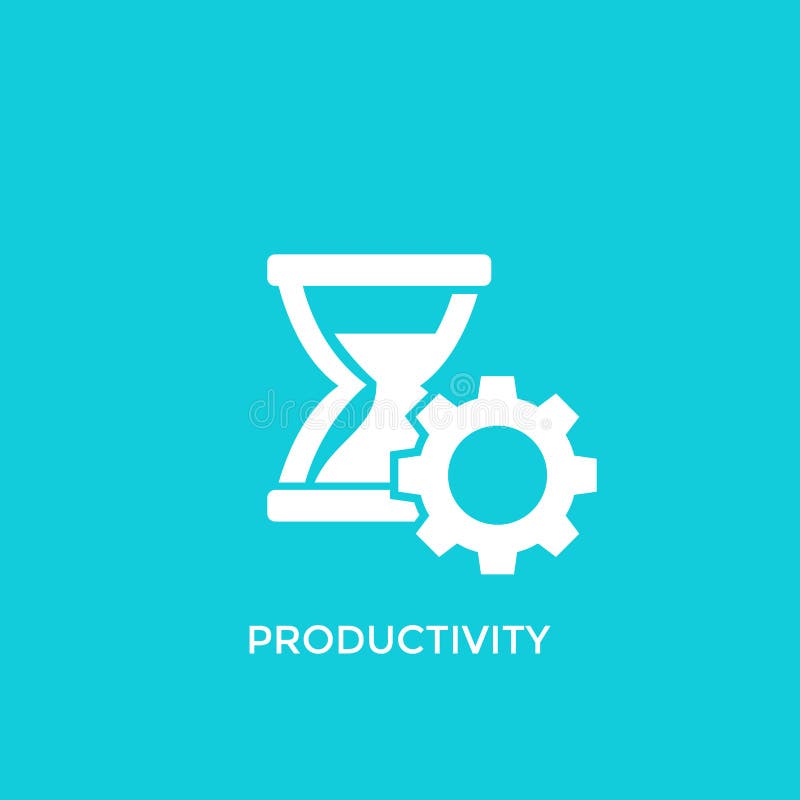 Productivity vector icon stock vector. Illustration of icon - 124248514