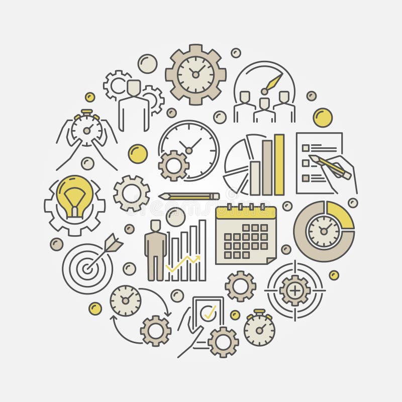 Productivity Vector Illustration Stock Vector - Illustration of ...