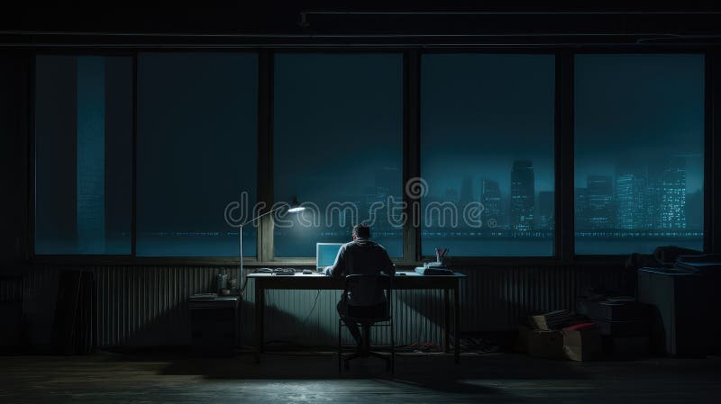 Empty Office Illustration Dedication Trquility Stock Illustrations – 1 ...