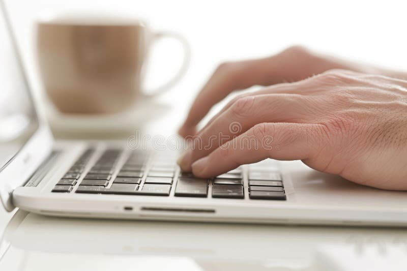 Productivity Workspace with Slim Laptop, Coffee Mug, and Notepad for ...