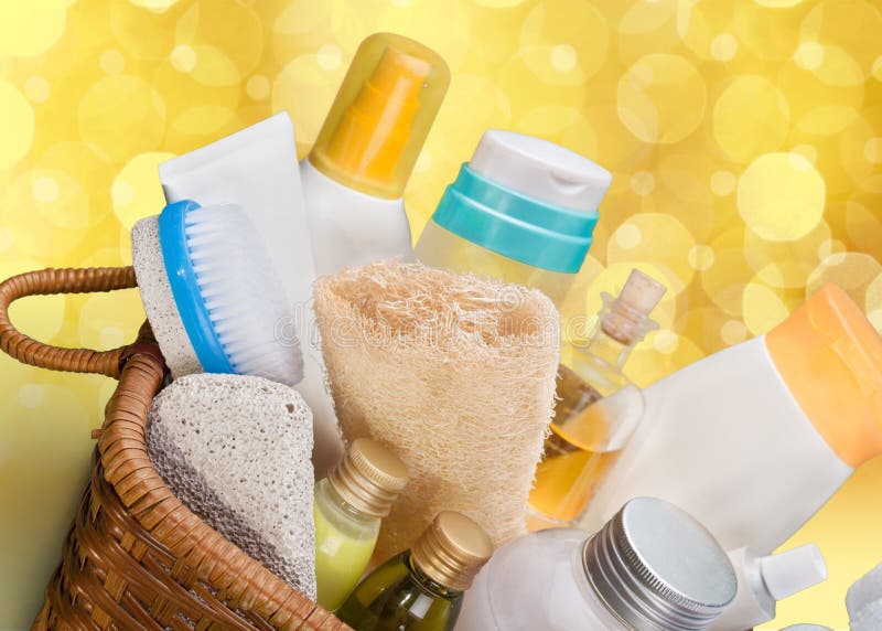 Productos Del Cuidado Personal Foto de archivo - Imagen de azul, toalla ...