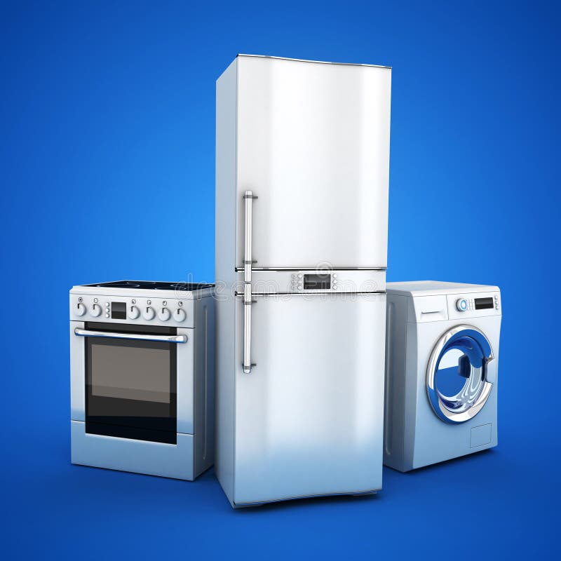 Productos Electrónicos De Consumo Modernos En El Fondo Blanco Stock de ...