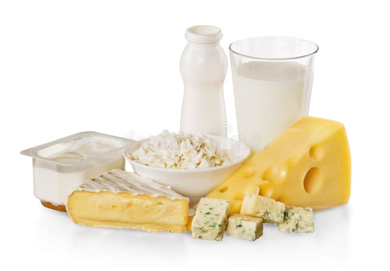 Productos Lácteos: Quesos, Yogur Y Leche - Imagen de archivo - Imagen ...