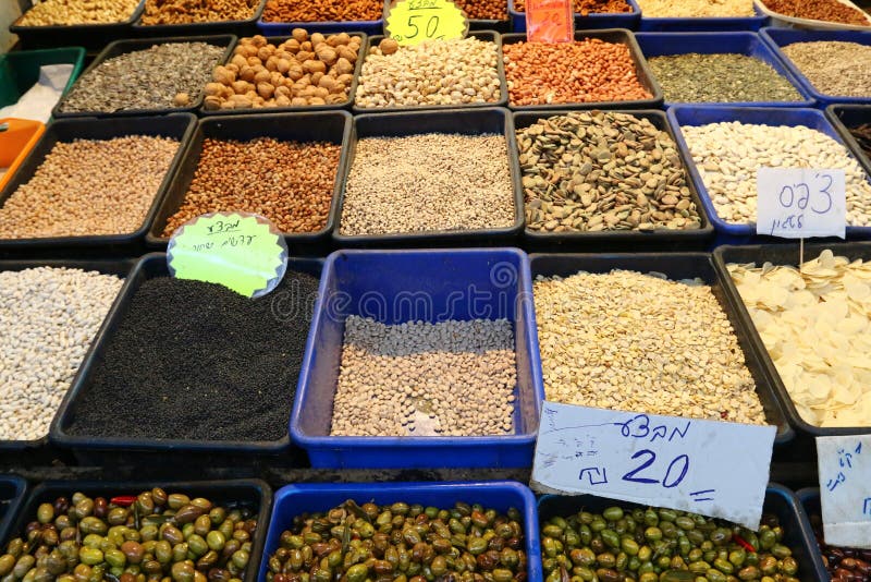 Products from the bazaar editorial stock photo. Image of counter - 92137438