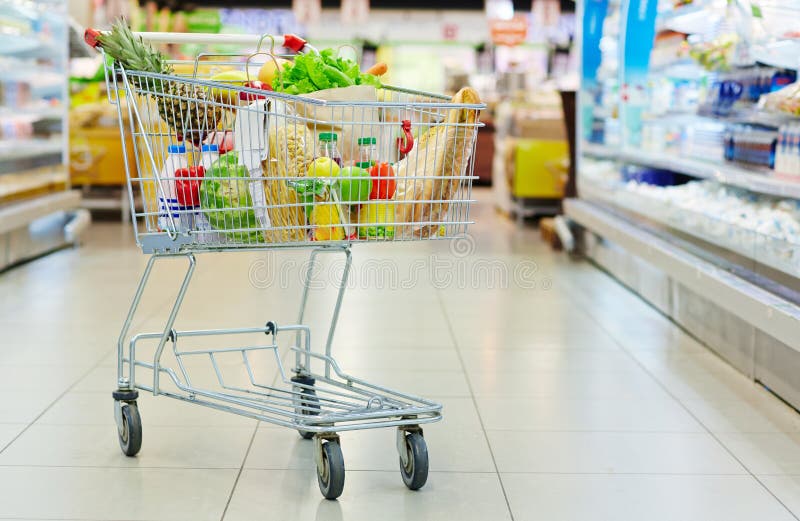 Products in cart stock image. Image of consumerism, fruit - 76891991